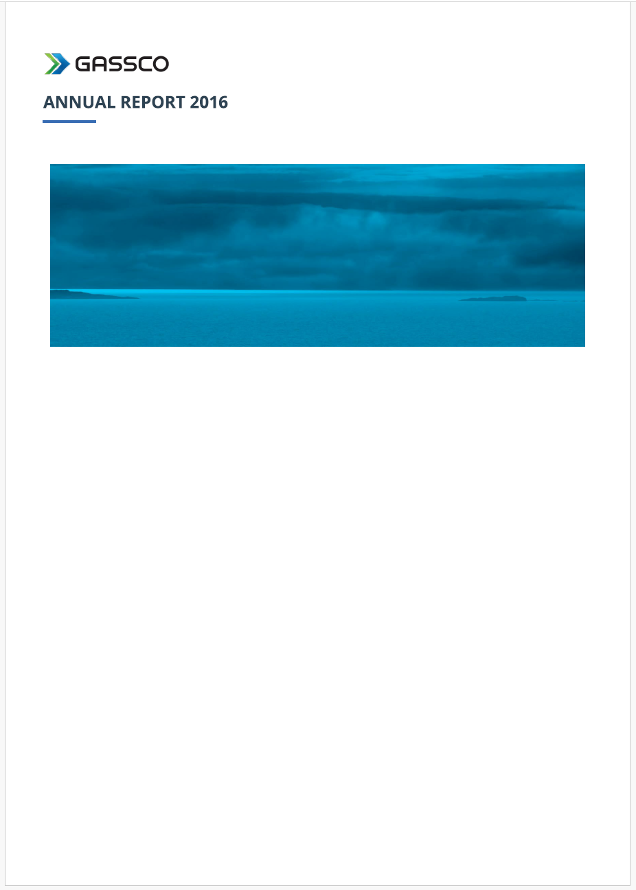 Annual report 2016 - Gassco